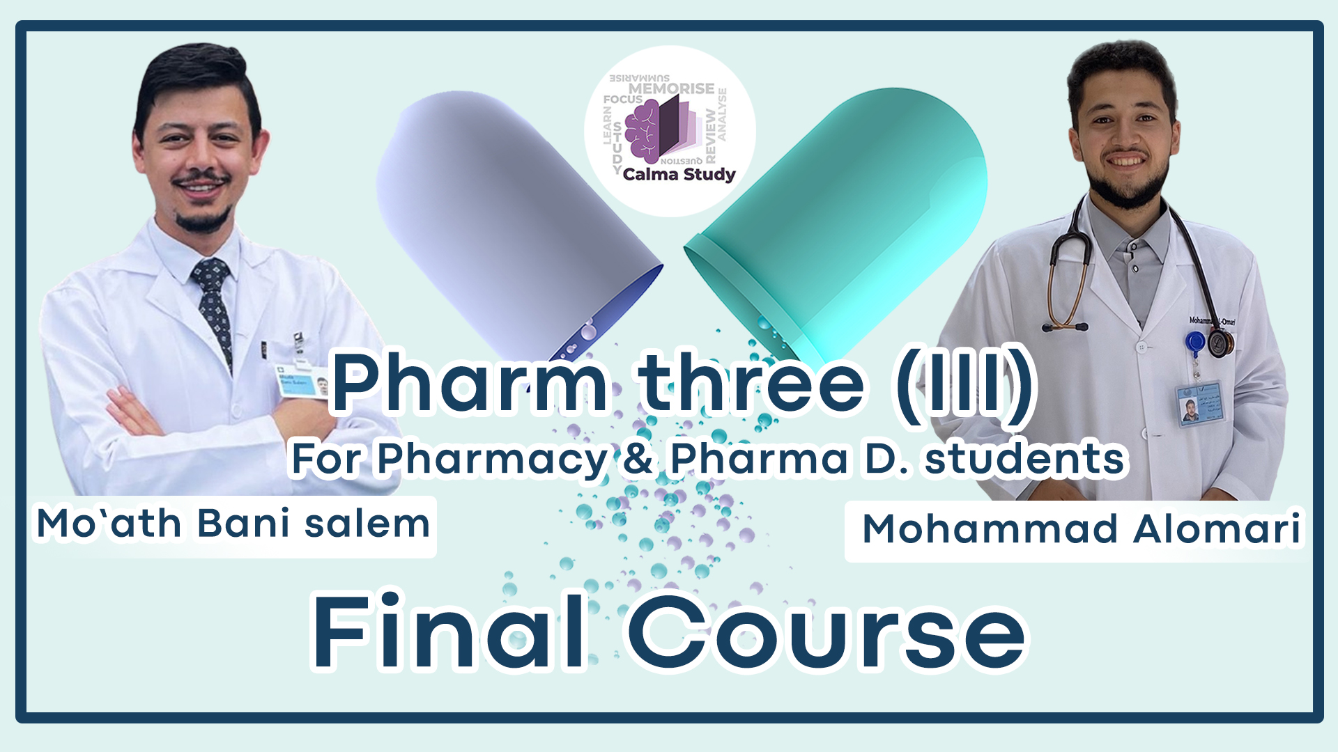 Pharmacology 3 at JUST Final Course for pharmacy and PharmD with Moath ...